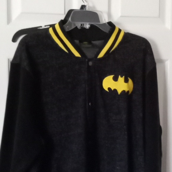 DC Comics | Jackets & Coats | Dc Comic Batman Varsity Snap Up Jacket ...